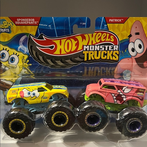 Hot Wheels | Toys | Hot Wheels Monster Trucks Spongebob Patrick 225 64 ...
